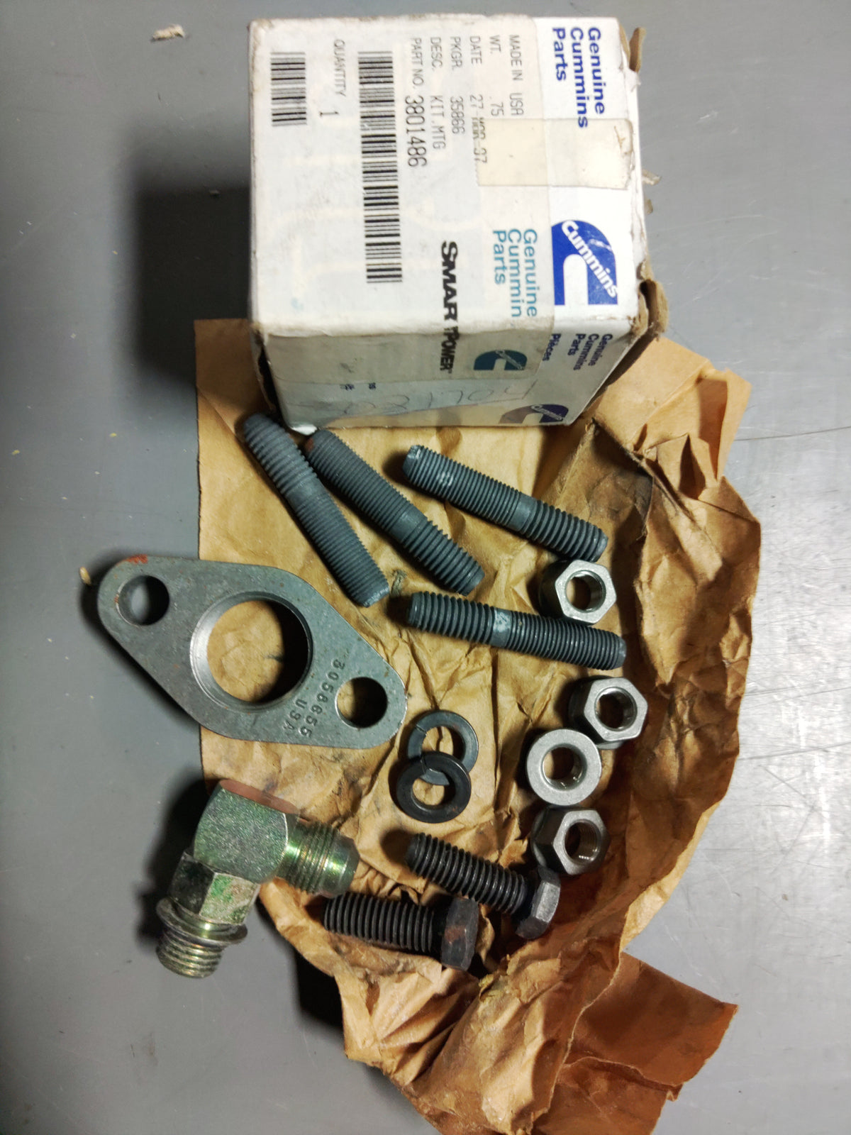 Cummins turbo mounting kit 3801486 new old stock — North Georgia Trucks ...