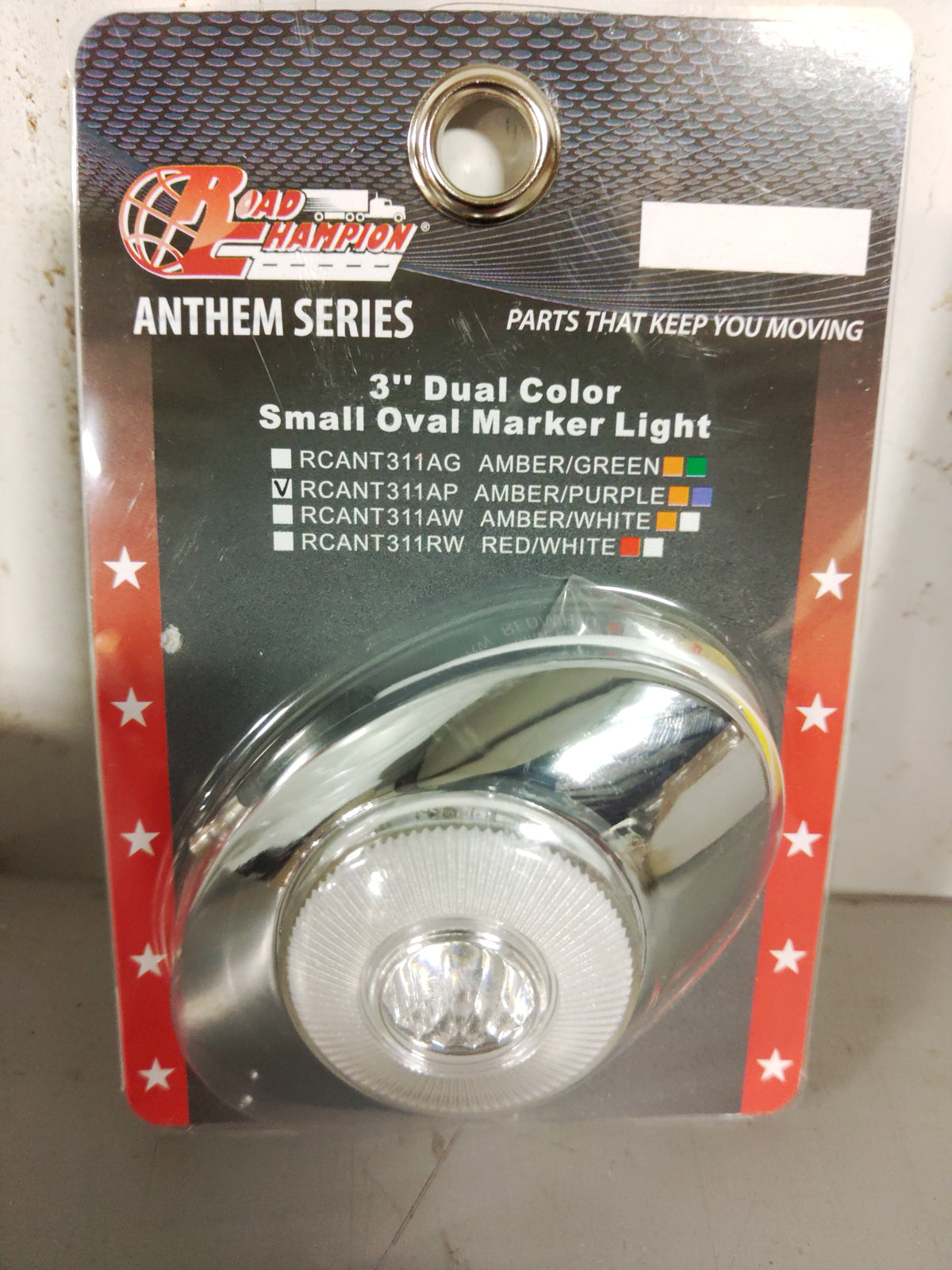 Road Champion RCANT311AP 3" Dual color small oval marker light Amber/p ...