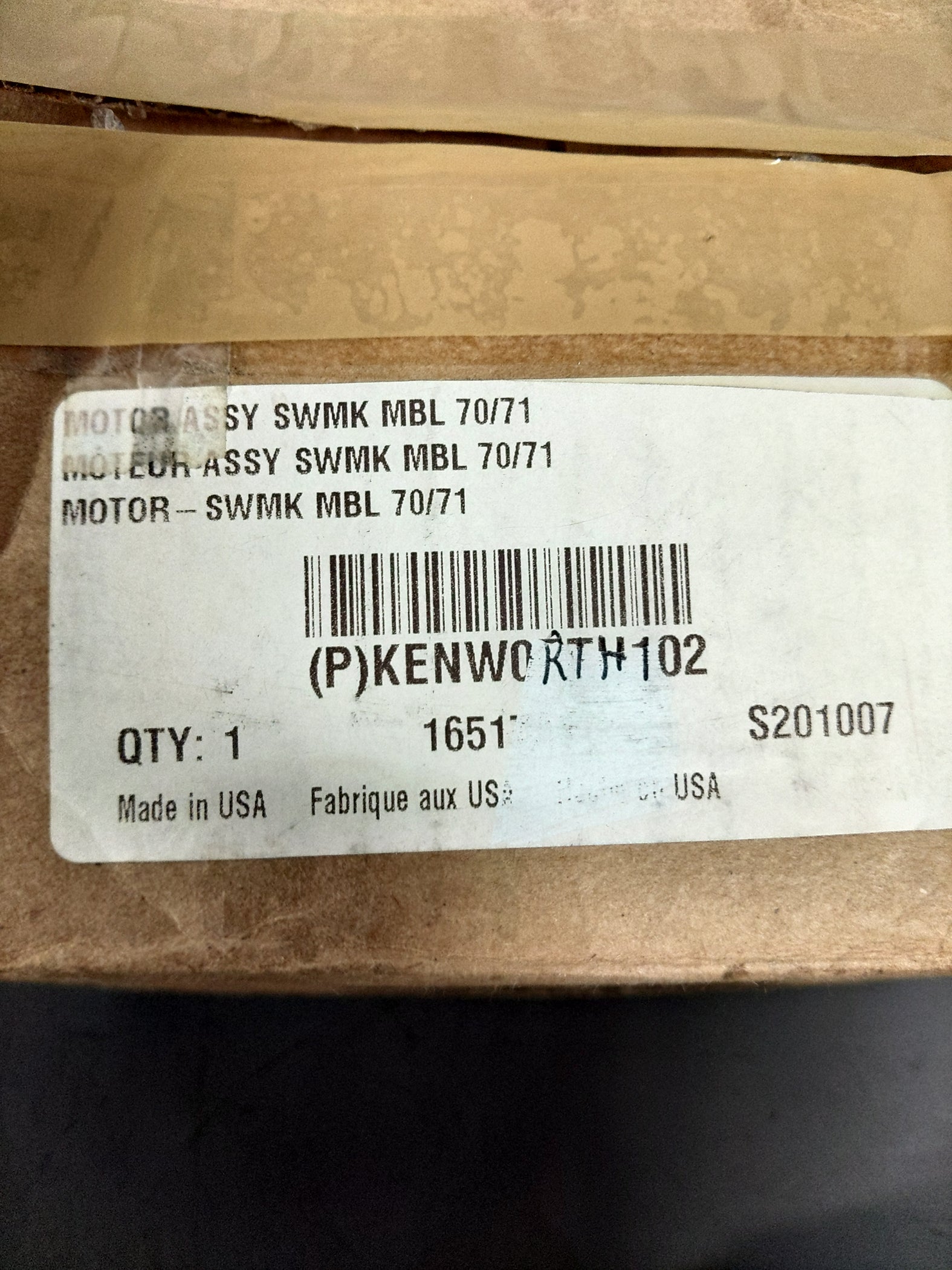 Kenworth Kenworth102 wiper motor 16517AE New Part — North Georgia ...