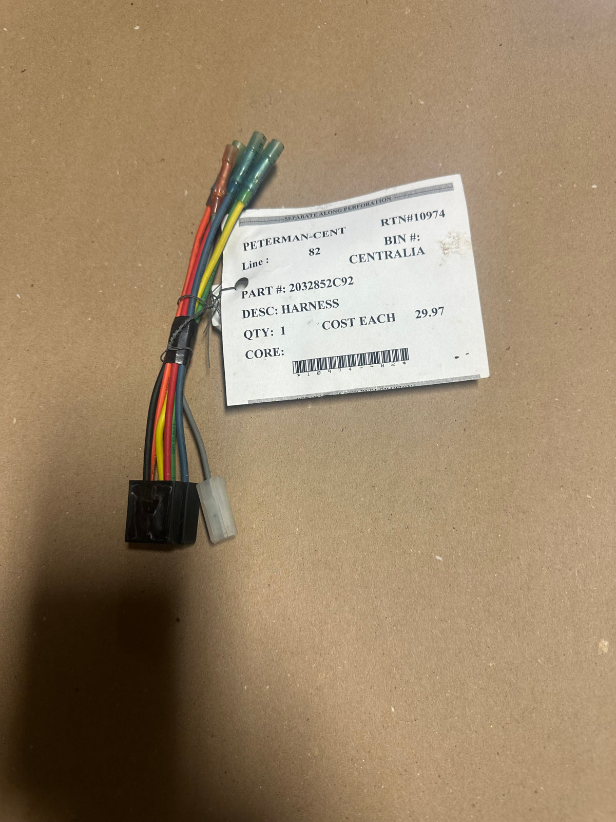 International Turn Signal Switch Wire 2032852C92 New Old Stock Part ...