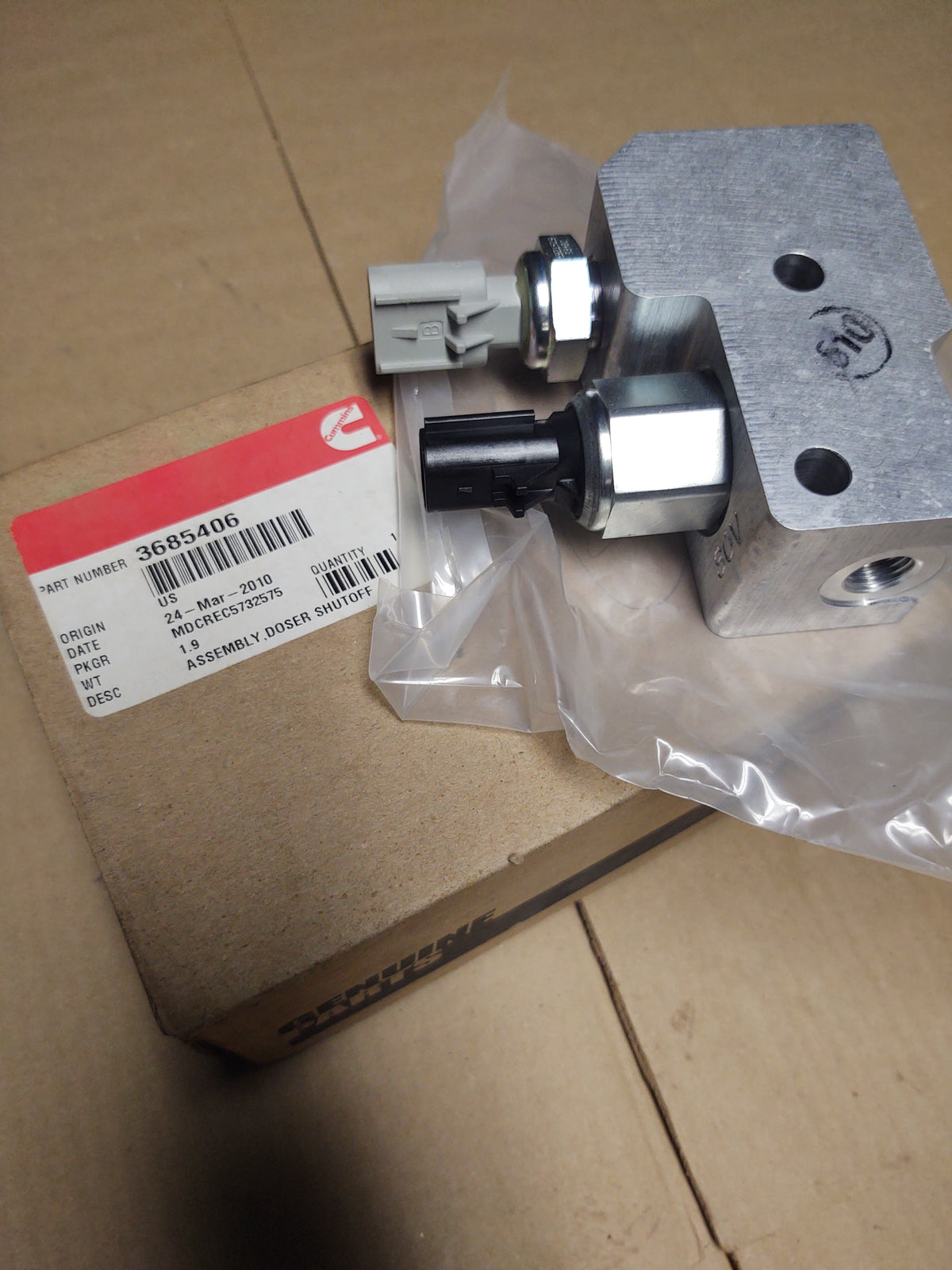 Cummins ISX 15 Hydraulic Block SOV Def Fuel Shut Off Valve 3685406 OEM ...