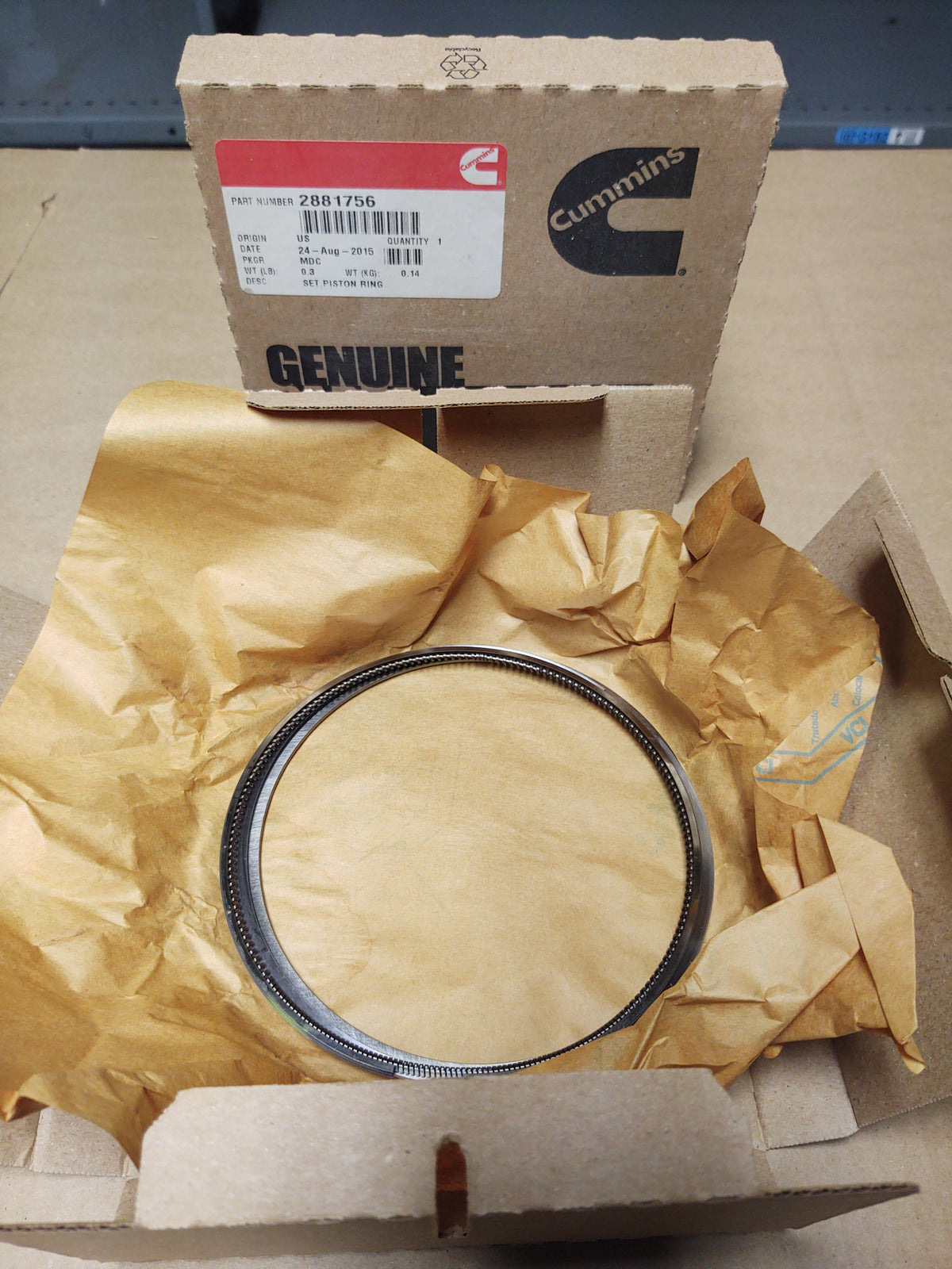 Cummins ISX Piston Ring Set 2881756 New Part — North Georgia Trucks and ...